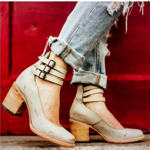freebird | Shoes | Freebird Randi White Distressed Leather Three Ankle ...